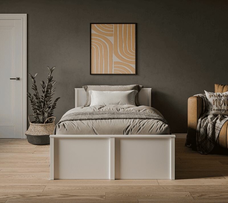 ЭВА кровать односпальная LOZ120*200 без основания, белый