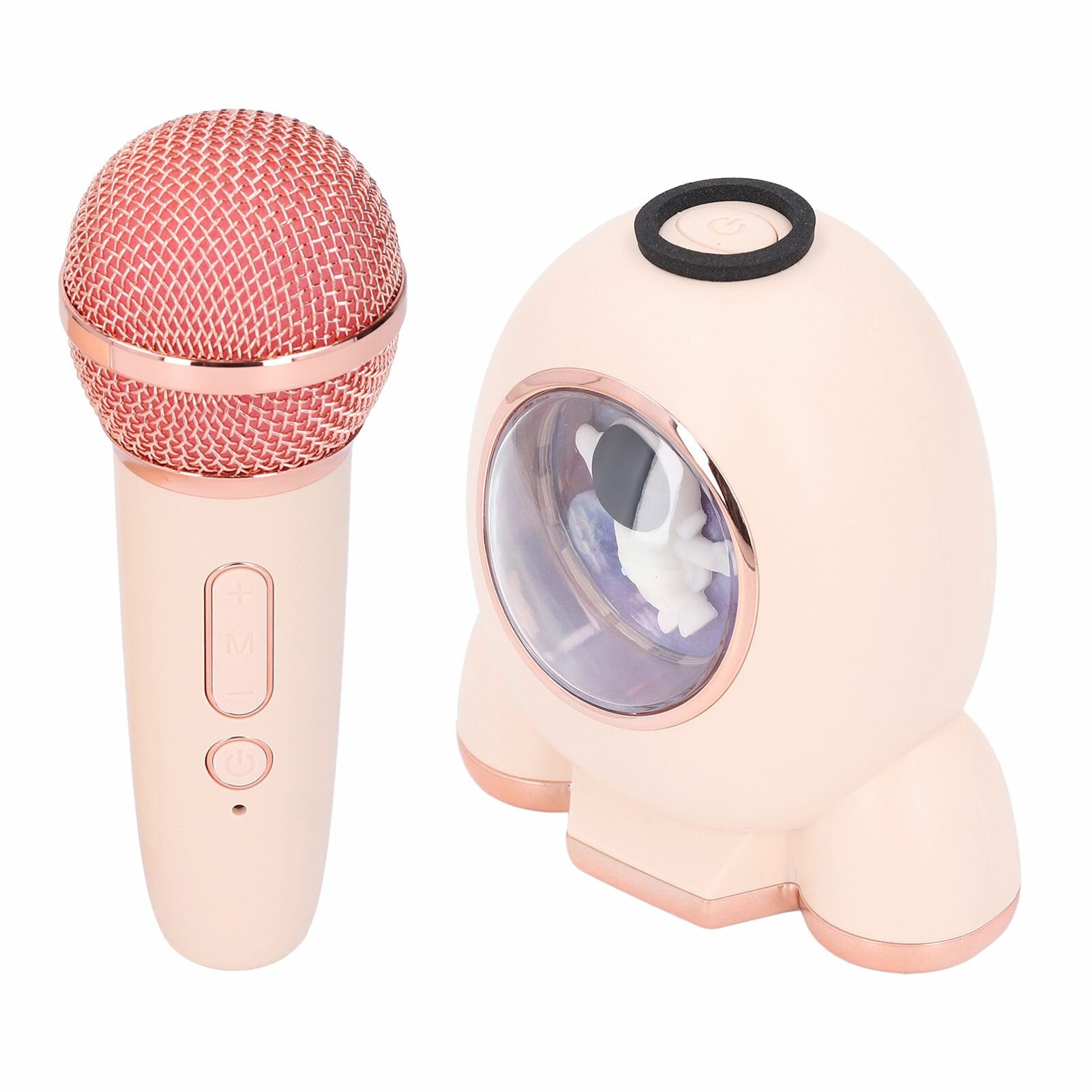 Беспроводная караоке-машина для детей в капсульном дизайне с качественным звуком и микрофоном для дома и улицы, литий-ионный аккумулятор 1500мАч