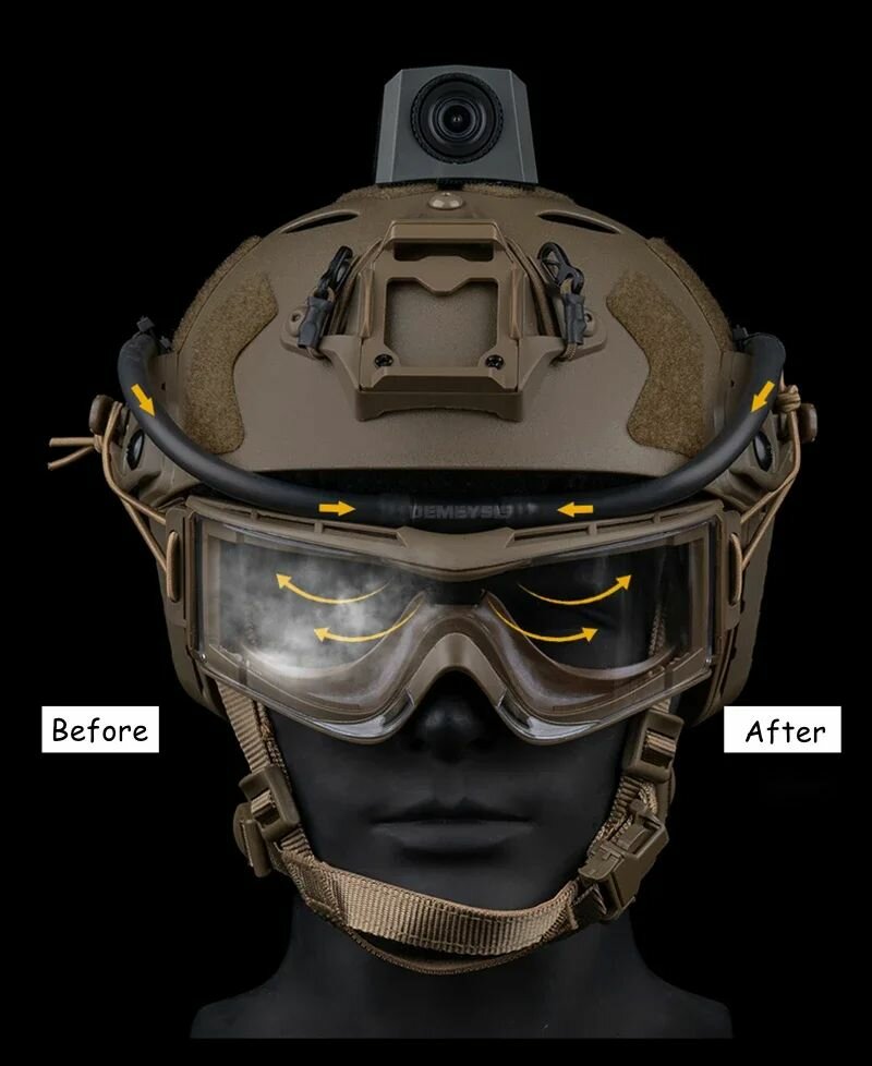 Комплект противотуманных вентиляторов, тактические очки, противозапотевающий вентилятор для страйкбольной стрельбы, мотокросса, альпинизма, защитные очки, лыжная маска