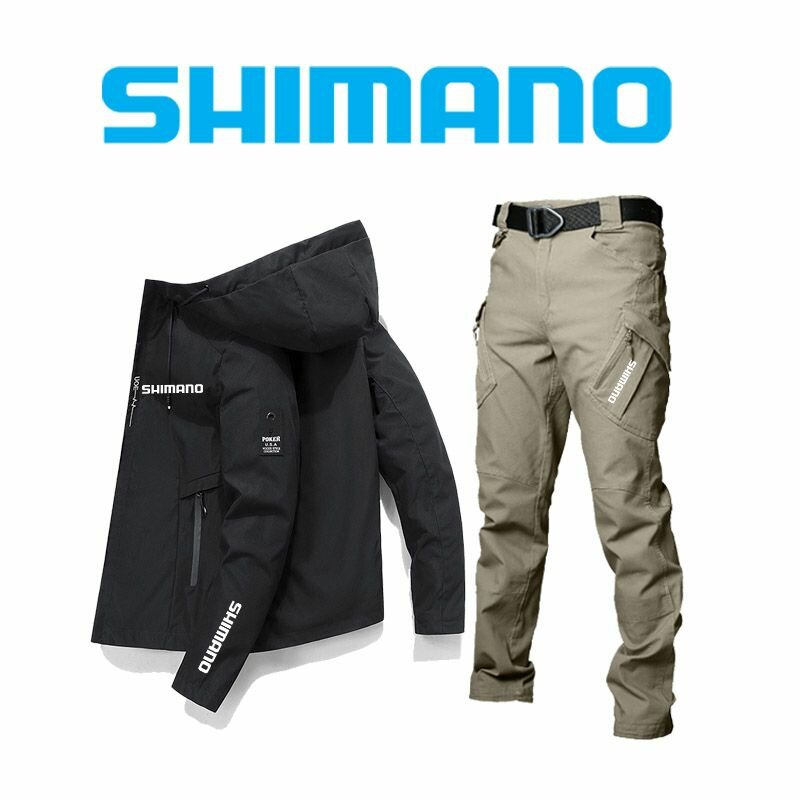 SHIMANO2024 весенне-осенний мужской свободный комплект для работы и спорта для рыбалки куртка