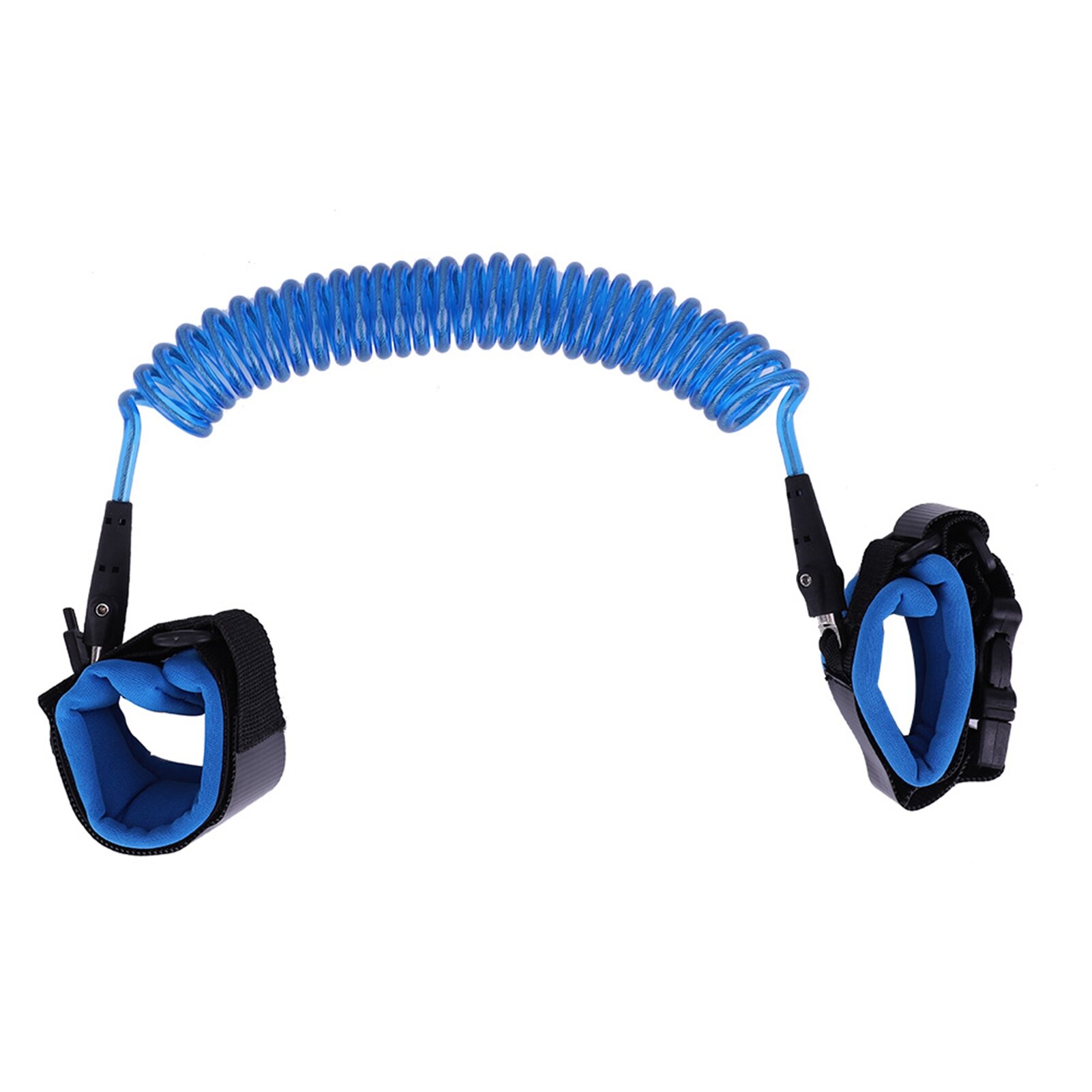 Детский противопотерянный ремешок на запястье длиной 2,5 м с предохранительным замком, ремень безопасности для малышей (синий)