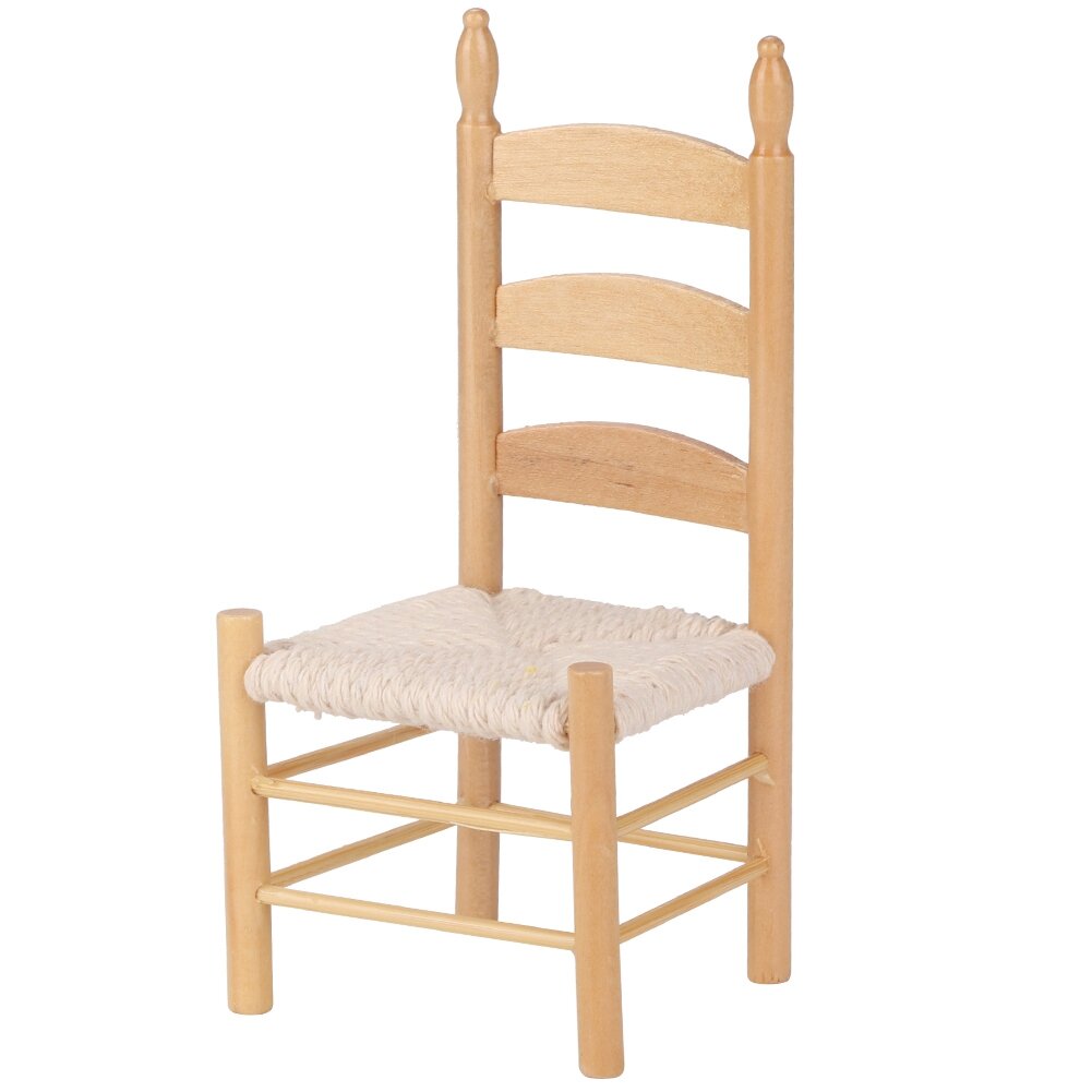 Миниатюрный деревянный винтажный стул для 1:12 кукол для кукол (#2)