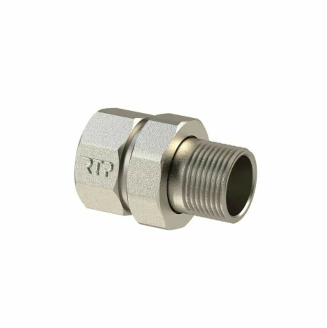 Американка прямая, латунь 3/4", никель, RTP
