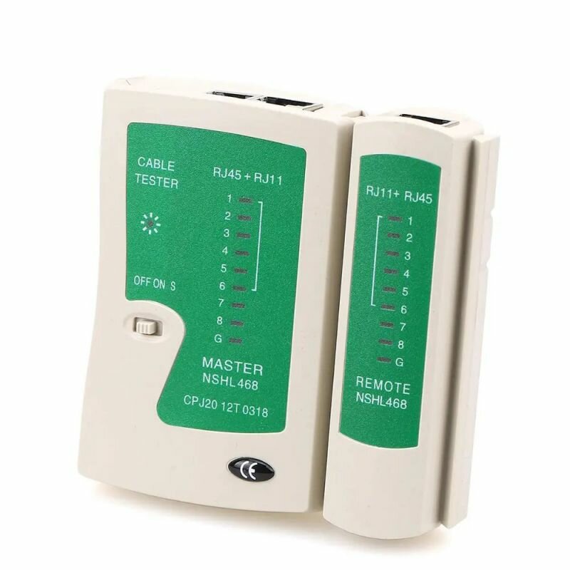 Тестер сетевого кабеля RJ45, тестер кабеля Ethernet, инструмент для проверки локальной сети (LAN) для кабелей Cat5, Cat6, CAT7 8P, 6P и телефонного кабеля RJ11