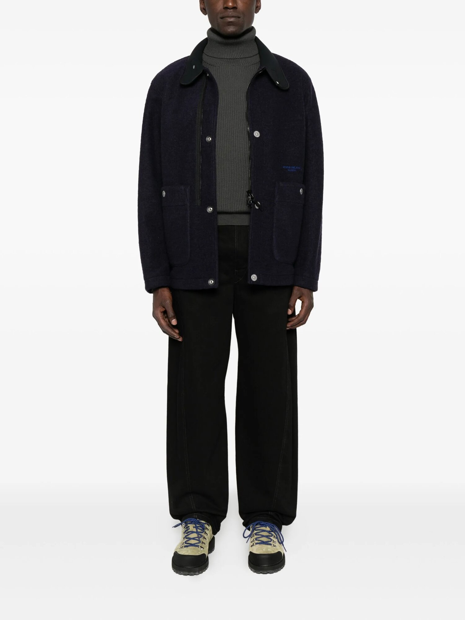 Свитер Stone Island Ribbed turtleneck sweater, размер L, , grey — фото 1