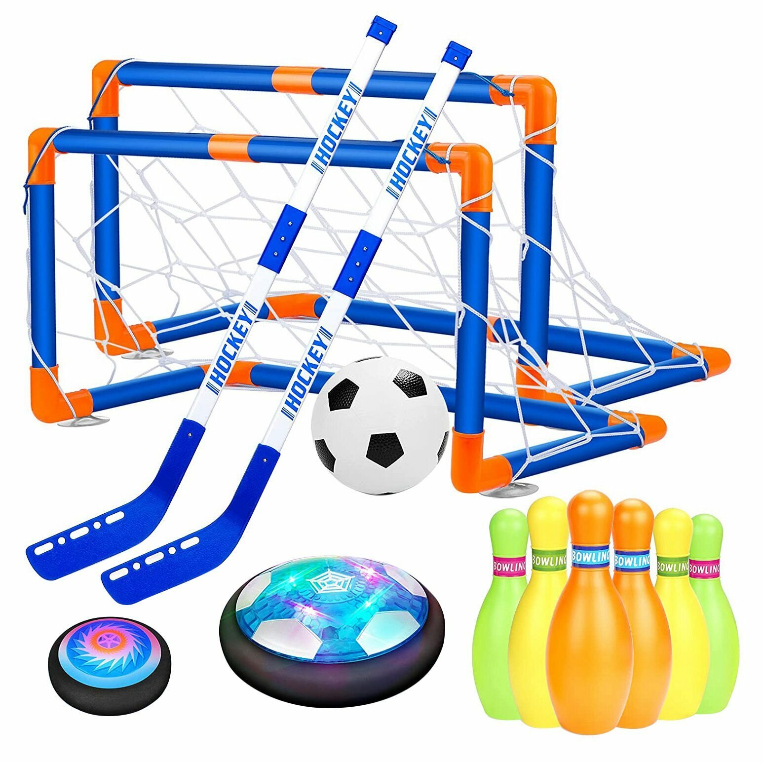 3 в 1 Хоккейный футбол Набор мячей для боулинга Hover Soccer Ball Set-MIN
