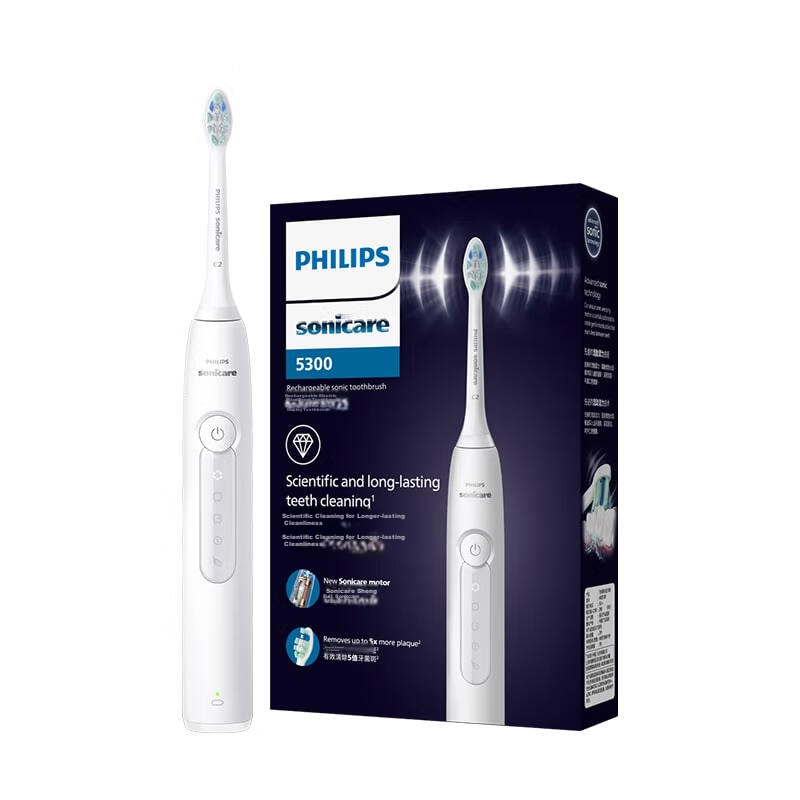 Электрическая зубная щетка PHILIPS Sonicare DiamondClean 6730 Upgraded 520 HX5181/01 со сменными насадками, белый