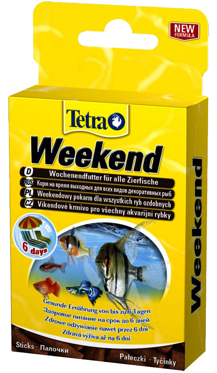 Корм сухой Tetra Weekend для рыб продленного действия, 20 палочек