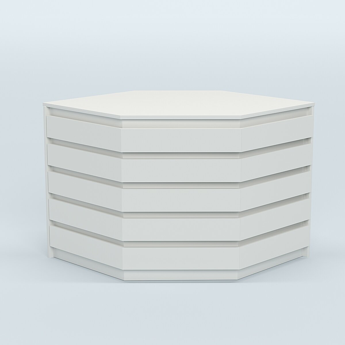 Стол-ресепшен серии прайм №3А угловой, Белый