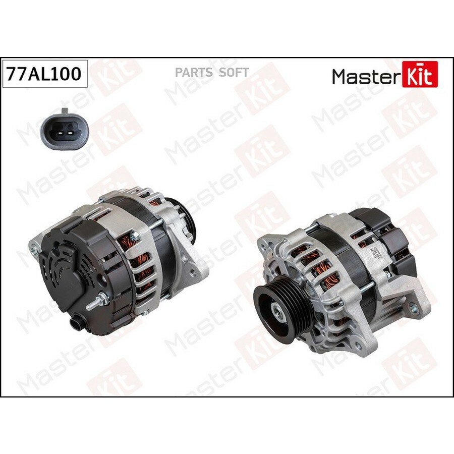 MASTERKIT 77AL100 77AL100 Генератор Chevrolet AVEO/KALOS (T250 T255)/Daewoo MATIZ (M100 M150) 1998 - (14V 80A) ()