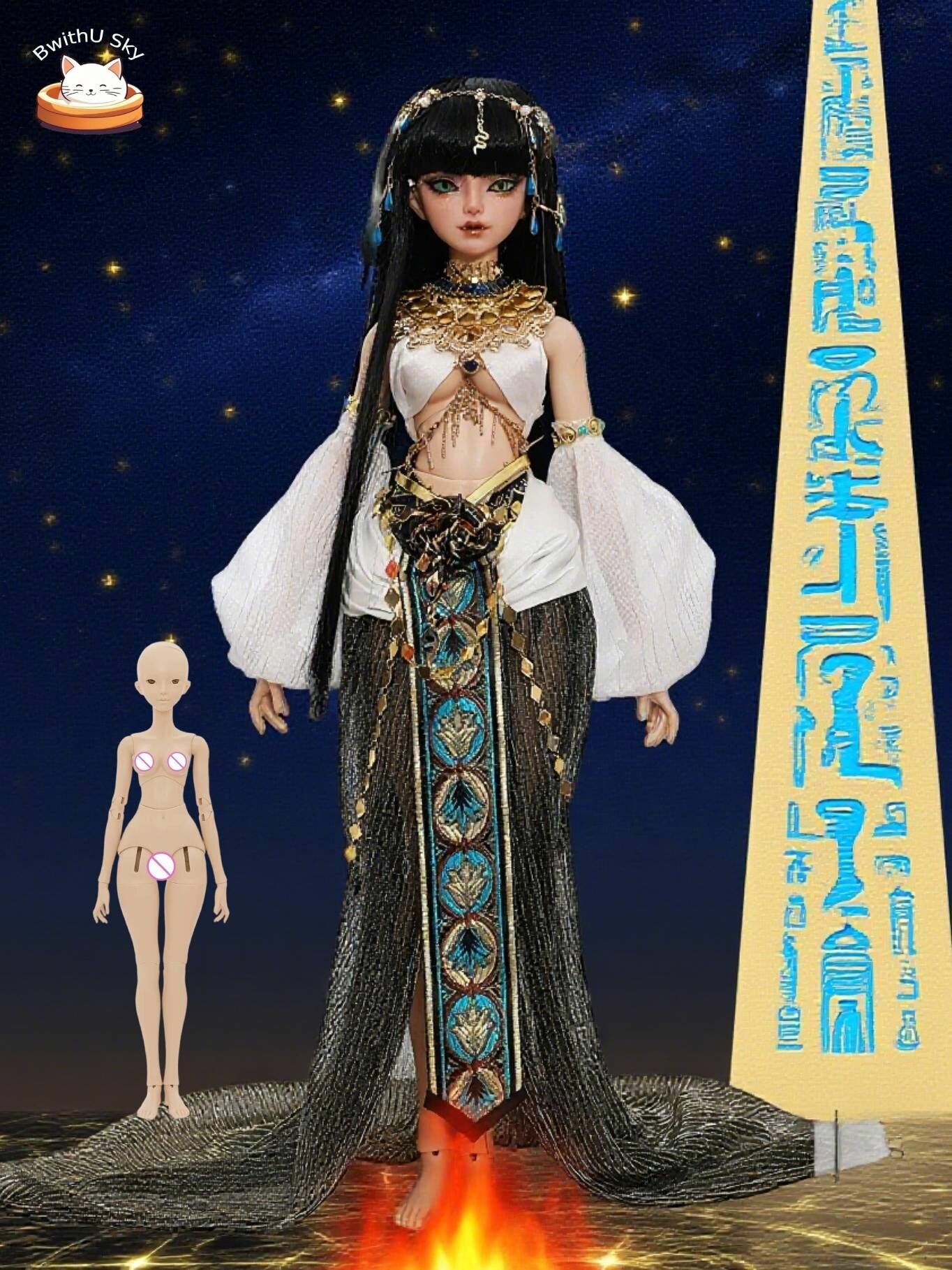 Кукла BwithU WaJiTe, 1/4 обнаженная кукла с нормальной кожей, без макияжа, без аксессуаров