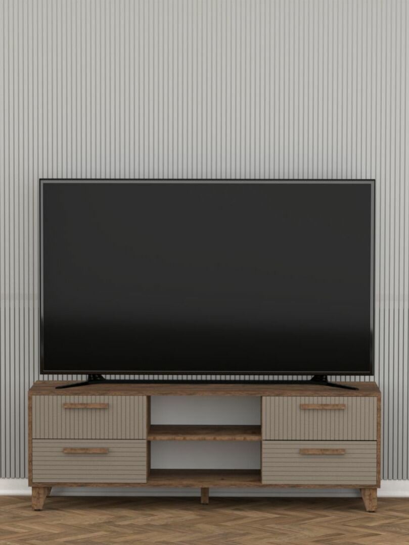 Тумба с нишей под ТВ Копенгаген Дуб Самдал / Мускатный орех (12 Стульев)