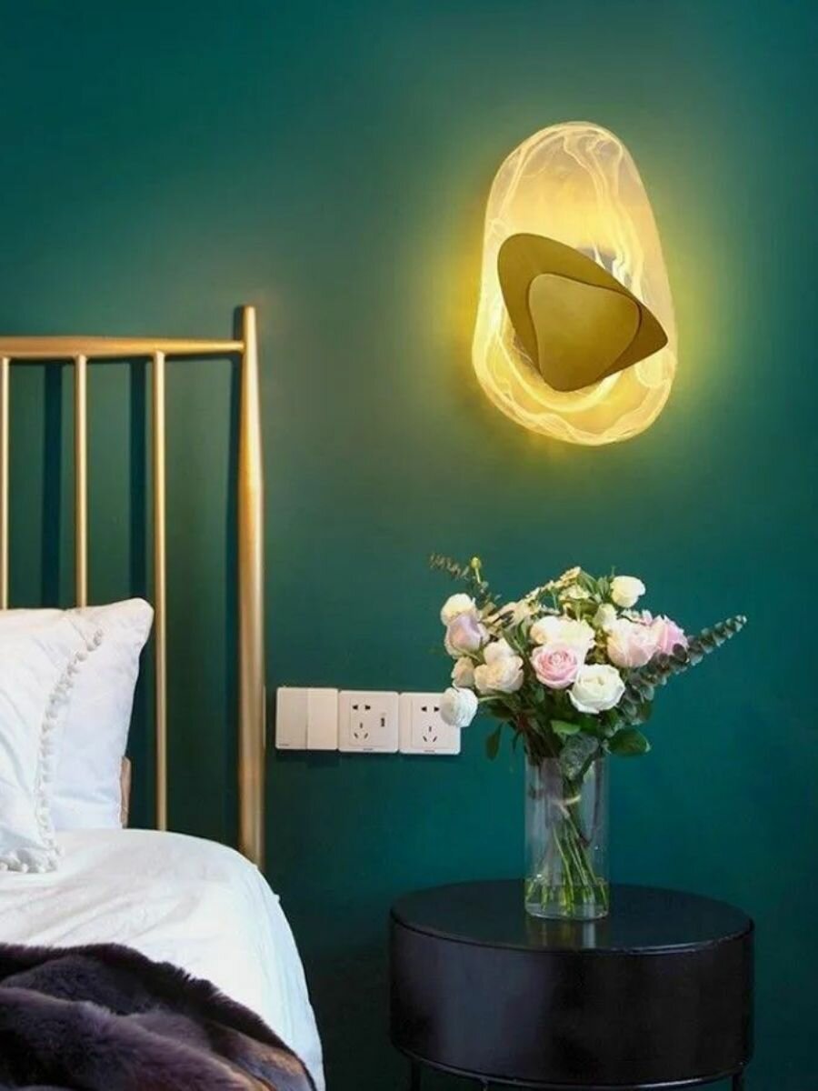 Blesslight Бра настенный накладной светильник LED 5 Вт Skog бронзовый с прозрачным стеклом