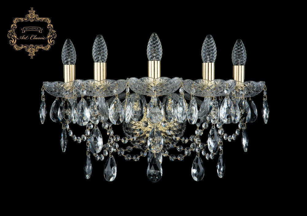 Бра, настенный светильник Art Classic 10.25 10.25.5.165. XL. Gd. Sp, E14, IP20, Классический, Барокко