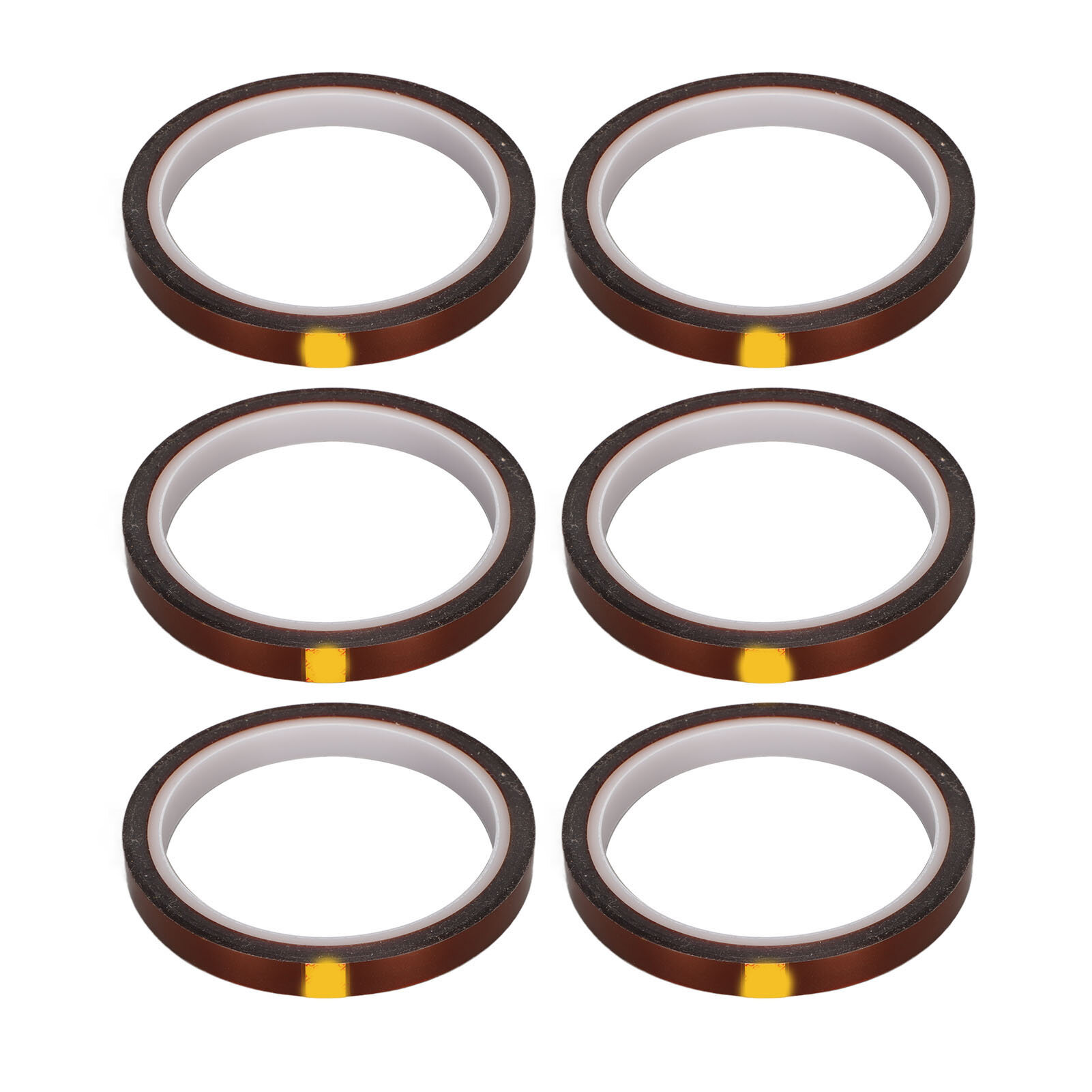 6 шт. термостойкой ленты, не оставляющей следов, полиимидная сублимационная термолента для самостоятельного изготовления футболок, кружек, электроники и поделок, 0,6 см / 0,2 дюйма