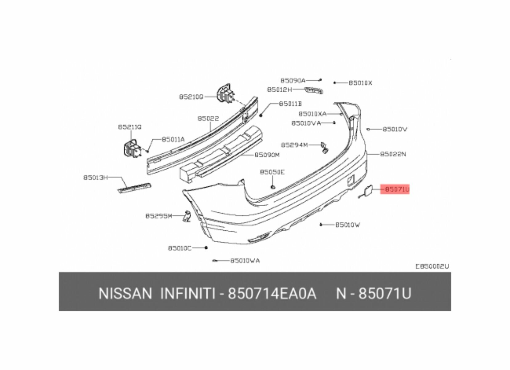 Декоративная Накладка(Nissan 850714Ea0A)