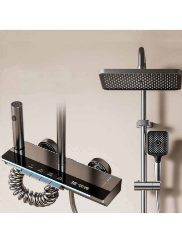 Душевая система и душевая стойка с тропическим душем с индикатором температуры смеситель для ванны и душа