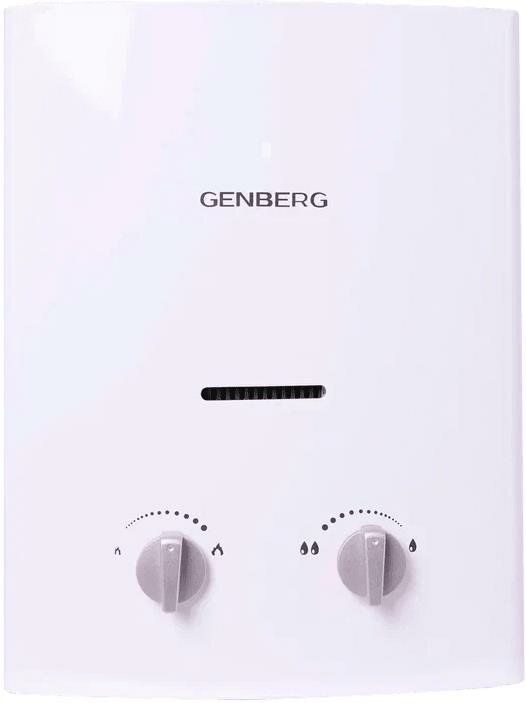 Водонагреватель проточный газовый GENBERG 105.01 Бездымоходная, белый