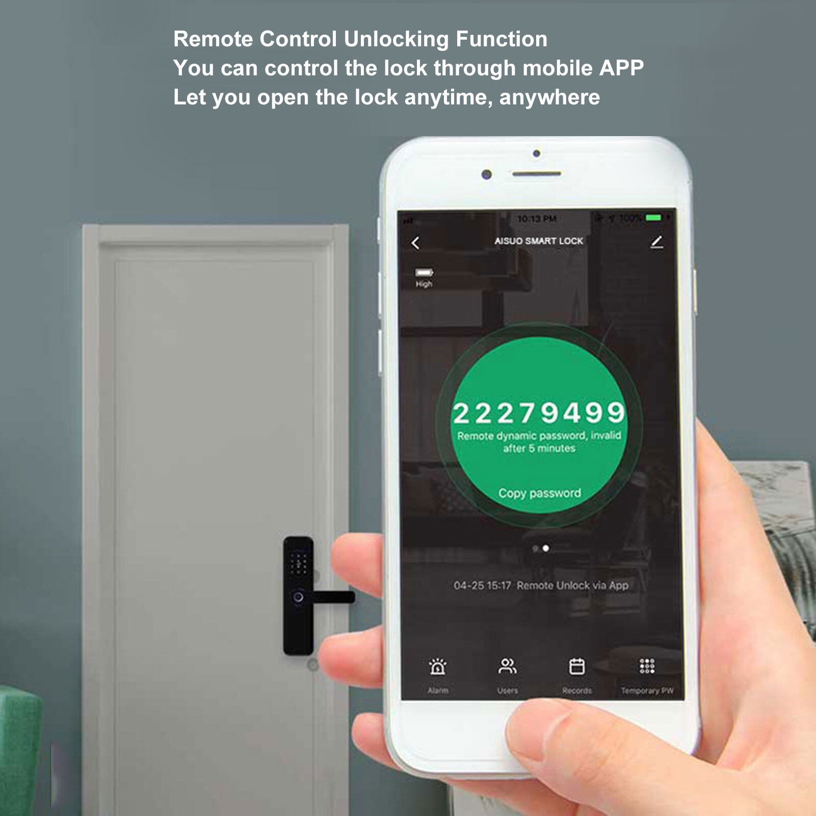 Приложение Smart Lock с дистанционным управлением, карта с паролем по отпечатку пальца, замок для входа без ключа для дверей от 35 до 50 мм