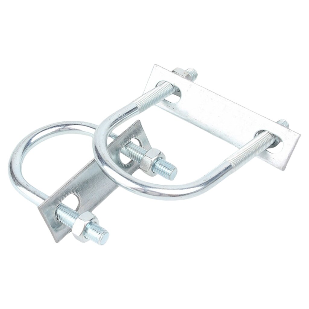 Набор Круглых U-Образных Болтов 2шт Крепежная Деталь из Углеродистой Стали с Гайками-Шайбами Рамная Пластина для Трубного Прицепа Автомобильная Листовая Рессора