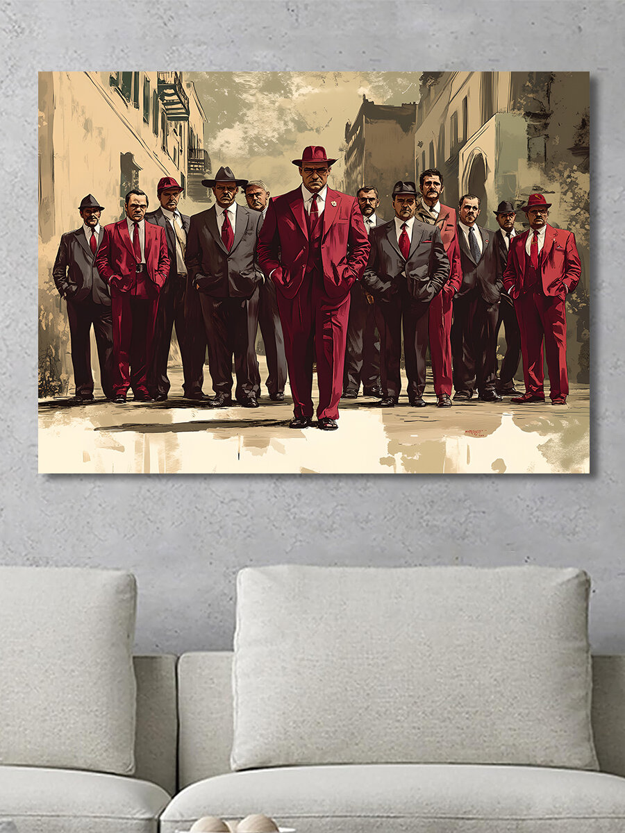 Картина интерьерная на стену - "Гангстеры, мафия", 50х70 см.