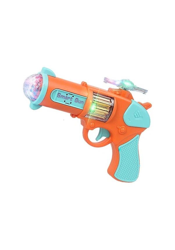 Игрушечный пистолет с электрической вспышкой, музыкальным цветным проектором, звуком и светом, детский игрушечный пистолет 7767 Hbcv000066s4uh