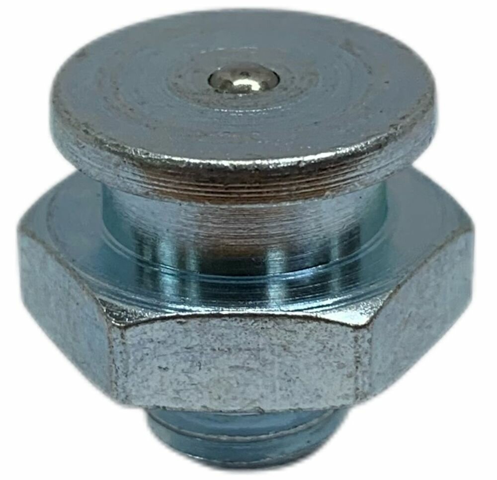 Тип М1 плоская Ø 16 мм. M10x1.5 упаковка 10 шт. Пресс-масленка (тавотница) оцинк. сталь, DIN 3404 MasloSmenka 010506-10