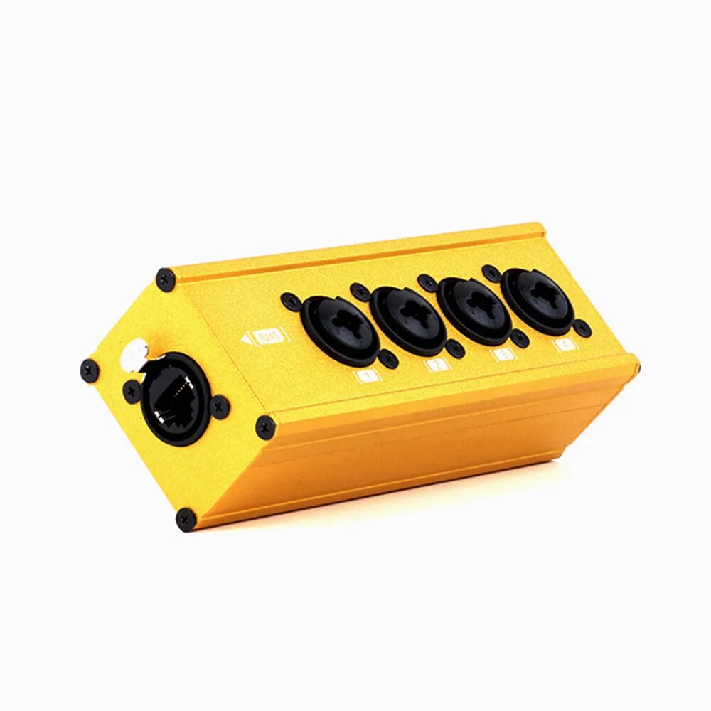 RJ45 CAT5 удлинитель аудио/DMX кабеля XLR 4 канала 1xRJ45-C1015W-Yellow