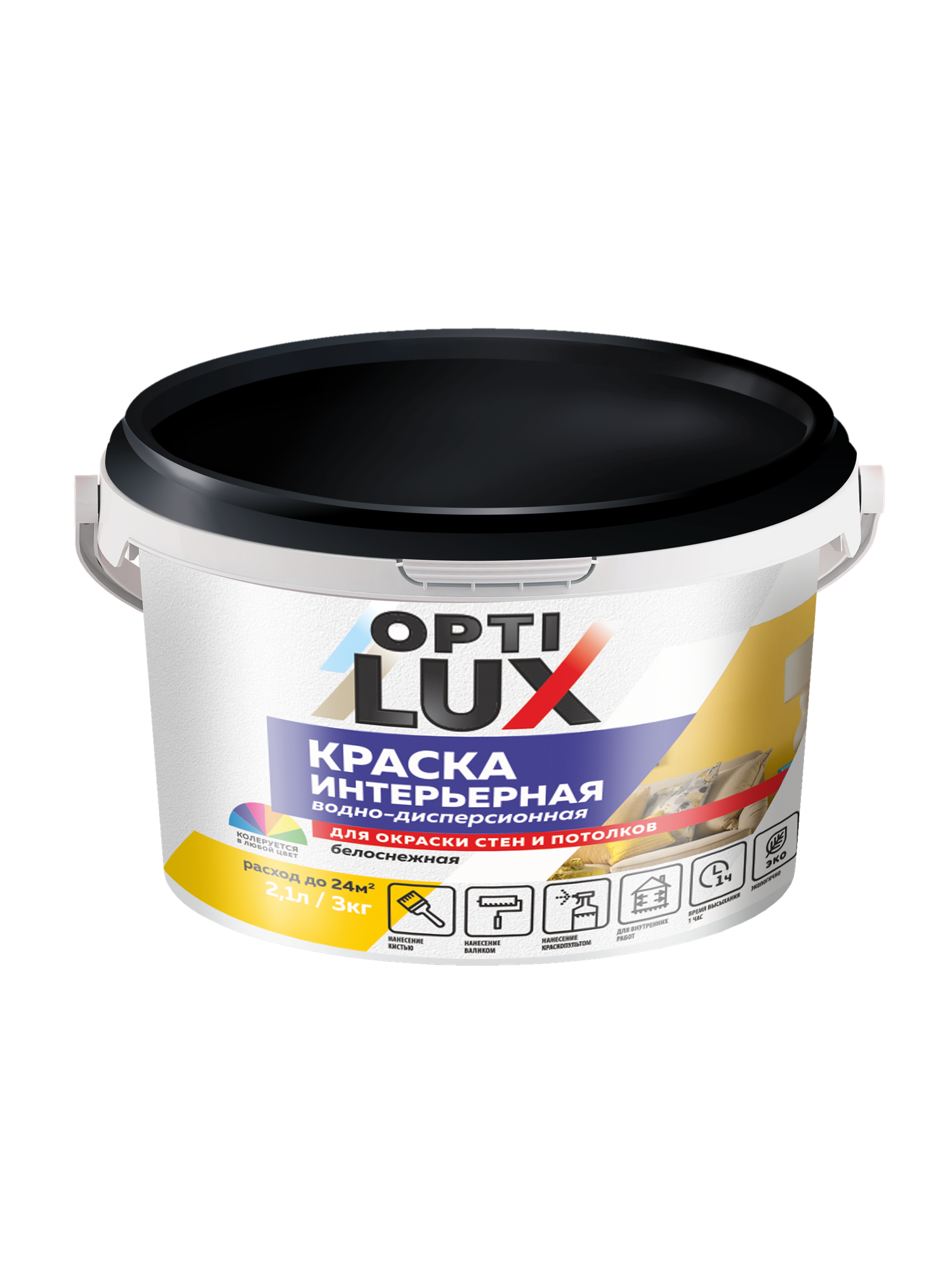 Краска интерьерная, OPTILUX - 3 кг.