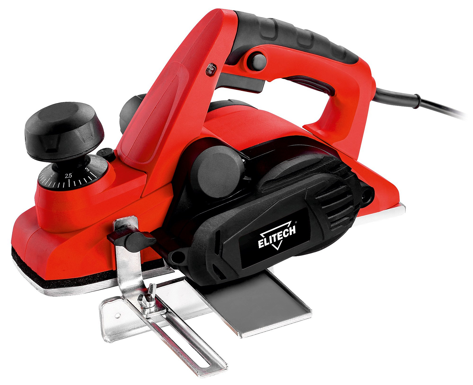 Электрорубанок Elitech / Элитек Р 082 с патрубком для отвода стружки, глубина 0-3мм, ширина 82мм, 16000об/мин, 900Вт / пильно-отрезные инструменты