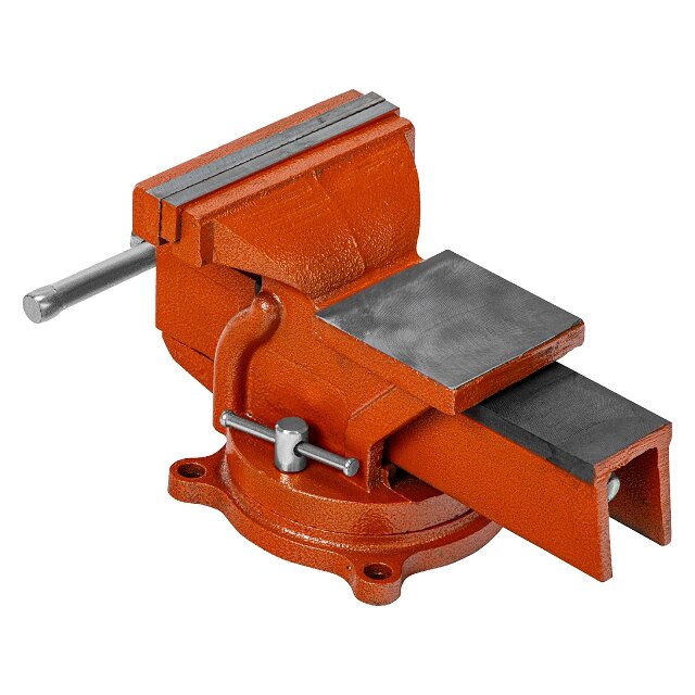 SPARTA 150 мм слесарные тиски с наковальней - зажимы для слесарной обработки и сборки