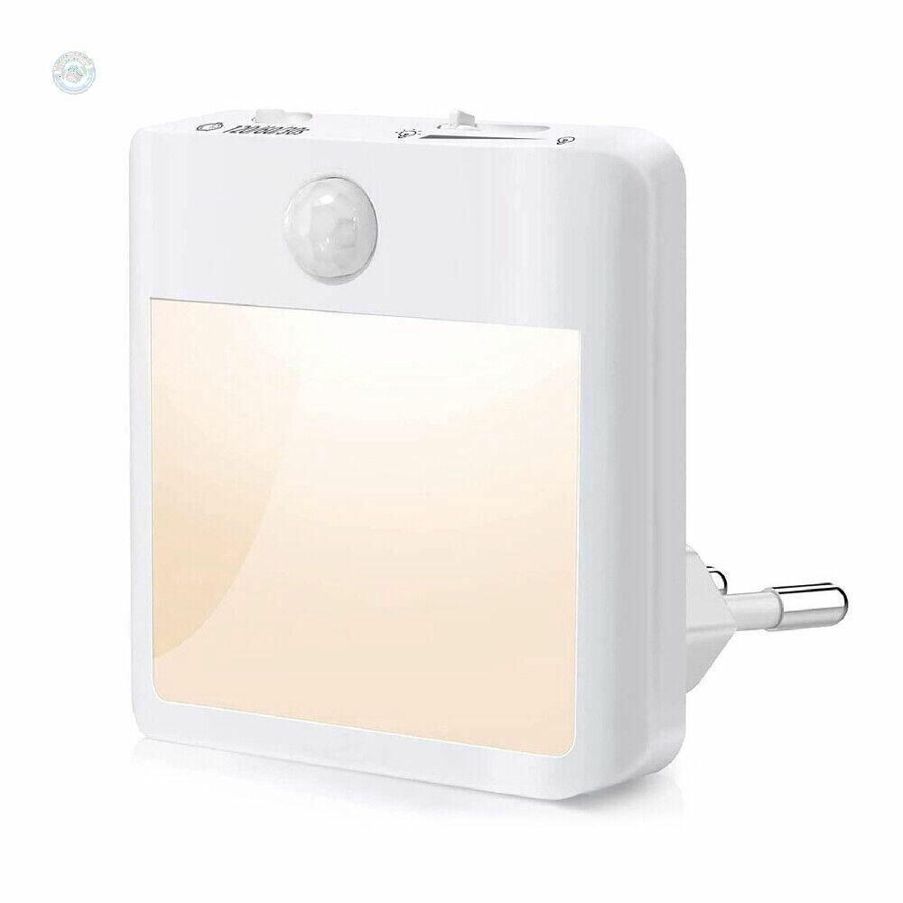 Ночник с датчиком движения и регулировкой яркости, тёплый светодиодный светильник в розетку для прихожей, спальни, детской и кухни, автоматическое включение и отключение