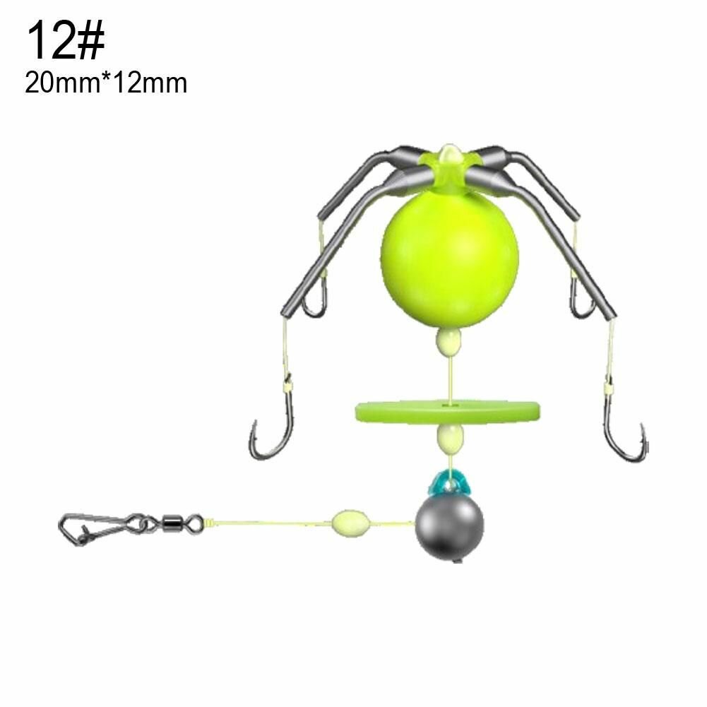 Поплавочный набор для ловли толстолобика и белого амура плавающая кормушка с двойными крючками / Четыре крючка, для донной и поплавочной снасти