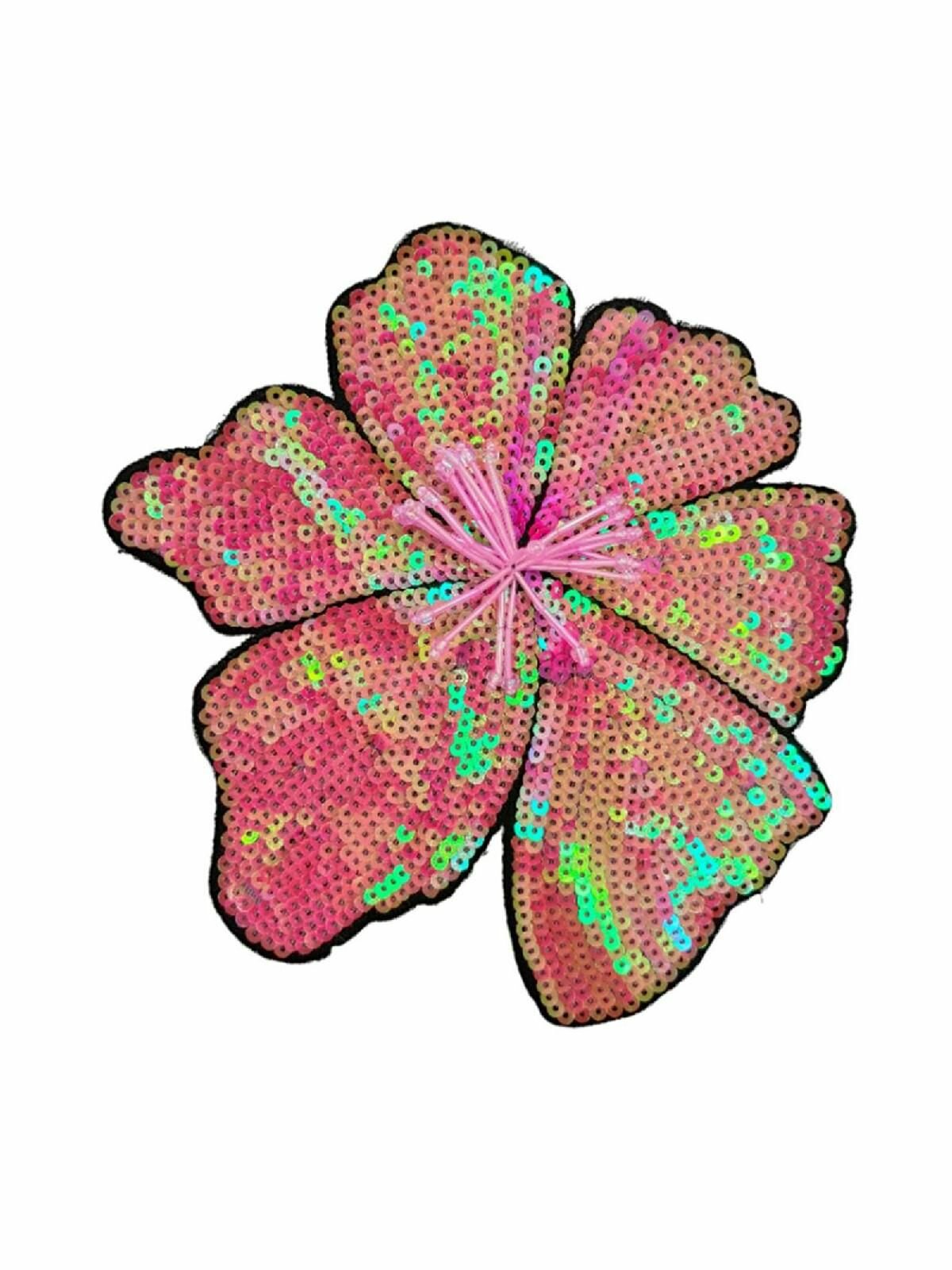 Блестящие аппликации с пайетками в виде цветов