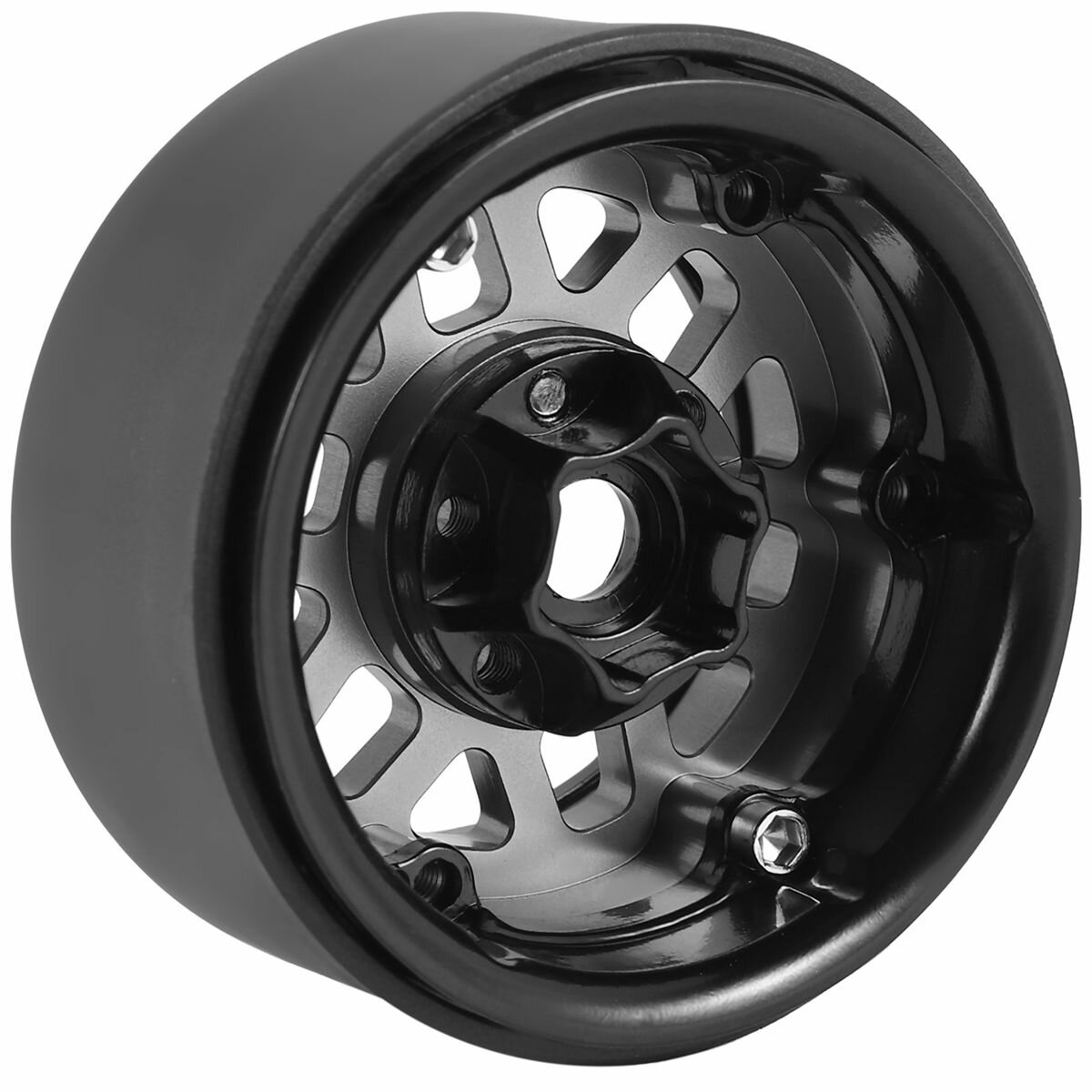 4 шт. 1,9 металлический Beadlock 12 отверстий обода ступицы колеса для 1/10 RC гусеничный осевой SCX10 90046 AXI03007 TRX4 D90,1