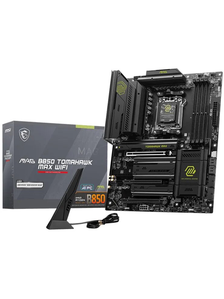 Материнская плата MSI MAG B850 TOMAHAWK MAX WIFI ATX AM5 AMD B850 4xDDR5 (256ГБ)
