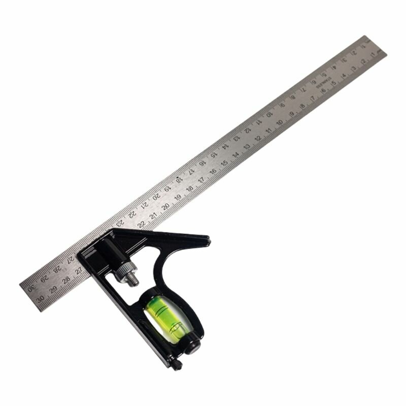 Многоцелевая угловая комбинированная квадратная линейка для электриков и столярного инструмента, - Базовая линейка двусторонняя