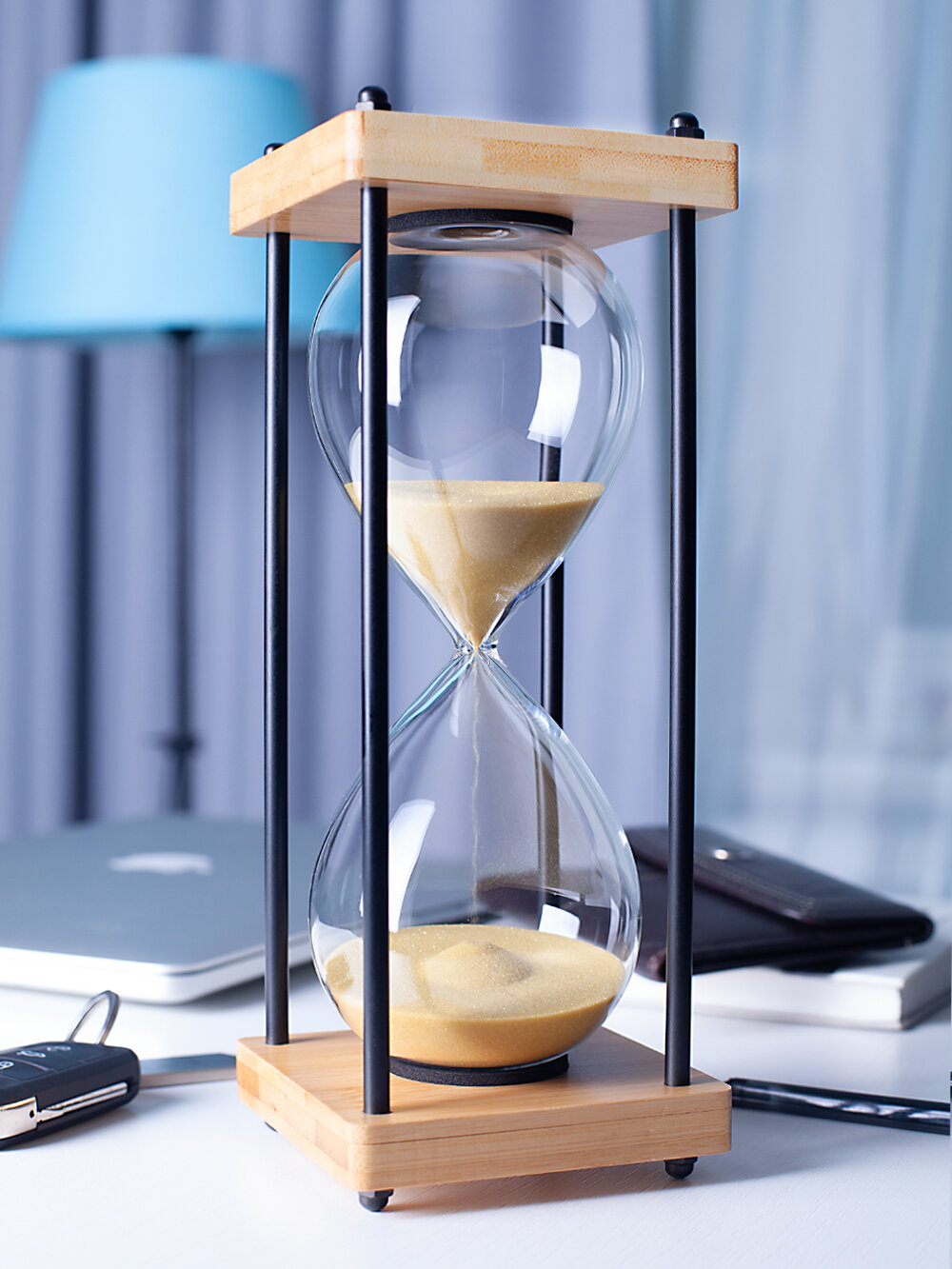 Песочные часы с золотым песком на 60 минут met-gold60