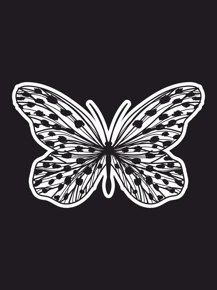 Наклейка на авто насекомое бабочка