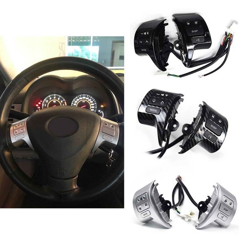 Автомобильный выключатель, Кнопки на руле Toyota Corolla/ - серебристые, 1 комплект