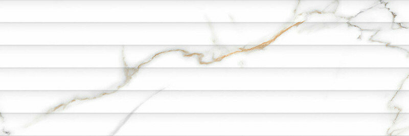 Керамическая плитка Gravita Statuario Iron Ore Linea настенная 30х90 см белый