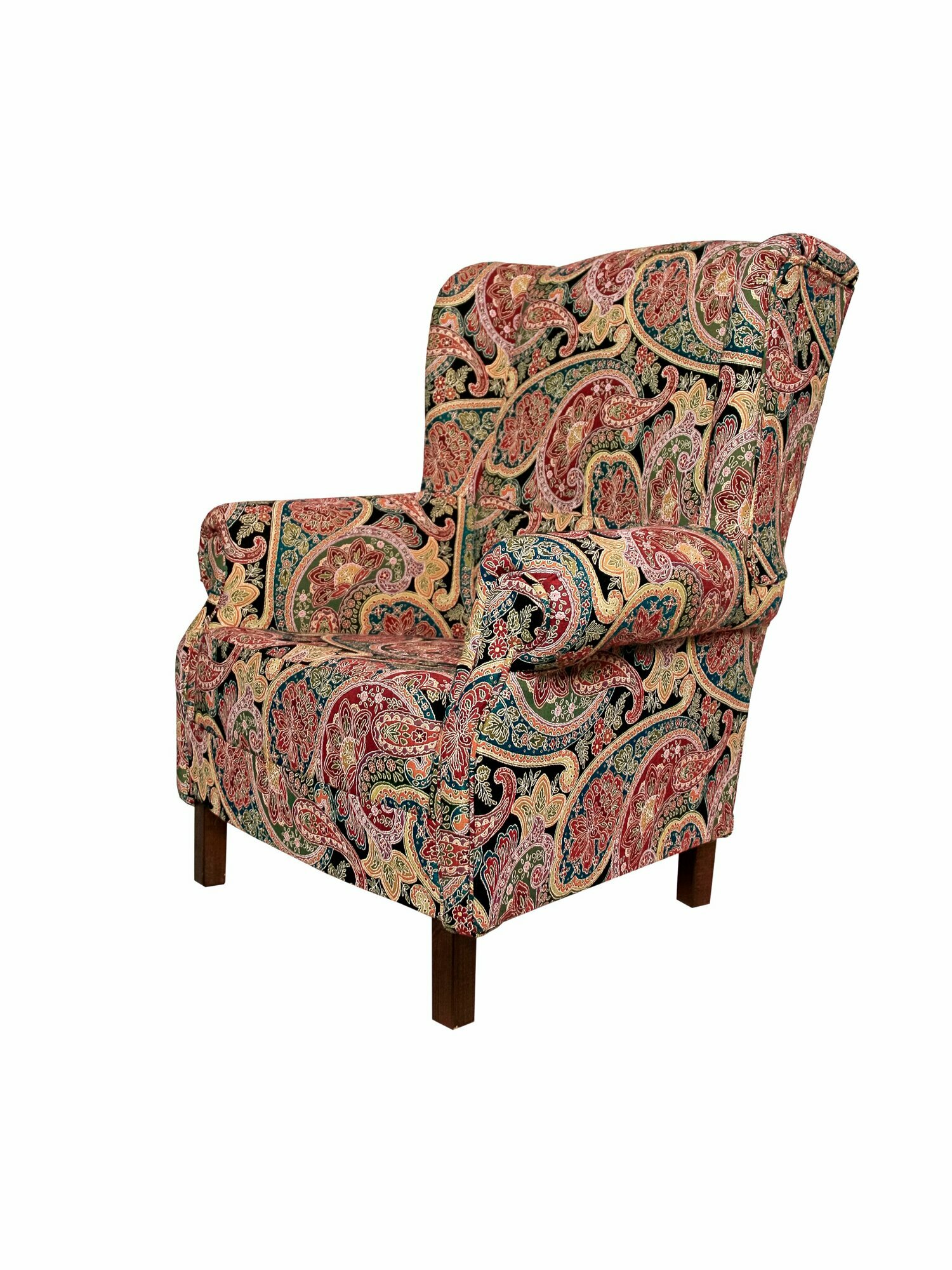 Кресло Ля Нэж "Бута", гобеленовая обивка, этническое, дизайн Пейсли "с огурцами"