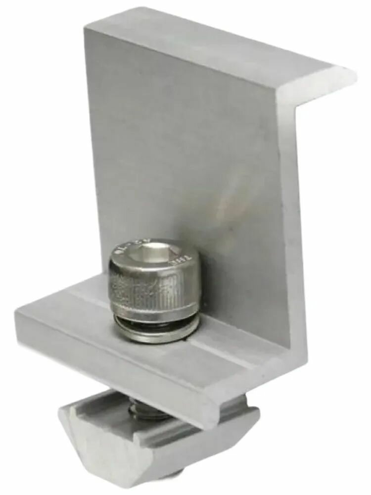 Зажим SOLARWORKS End Clamp AL6005-T5, для солнечных панелей, алюминий