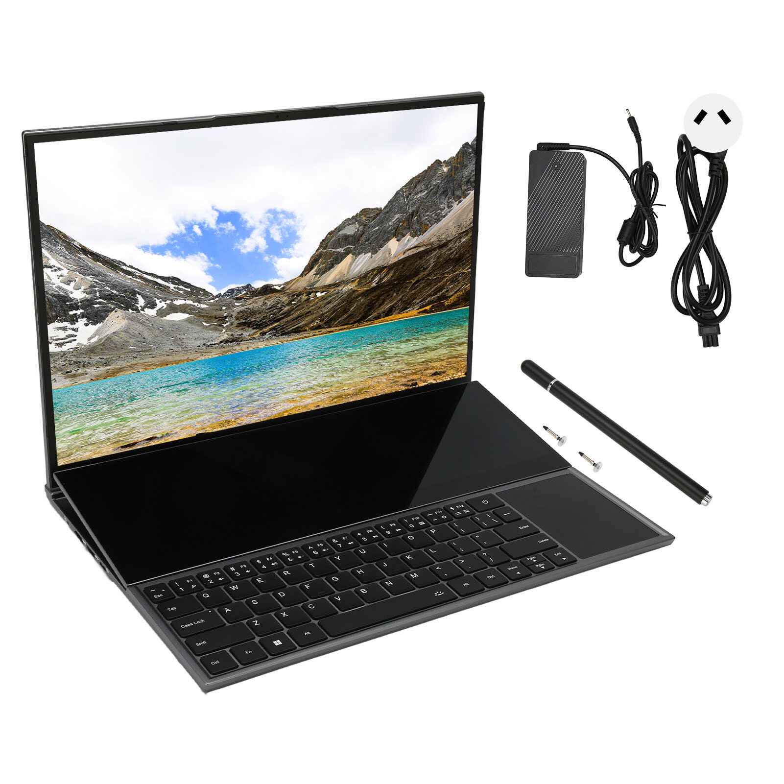 Ноутбук с двойным экраном 16 дюймов 14 дюймов 1920x1200 для I9 10885H Процессор 16 ГБ ОЗУ HD Ноутбук для Win 10 11