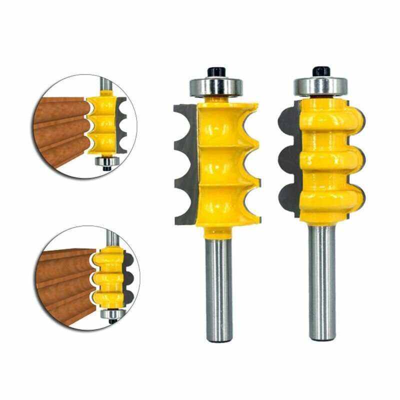 12mm хвостовиком Шип-нож для дверной коробки, деревообрабатывающая фреза, 2шт