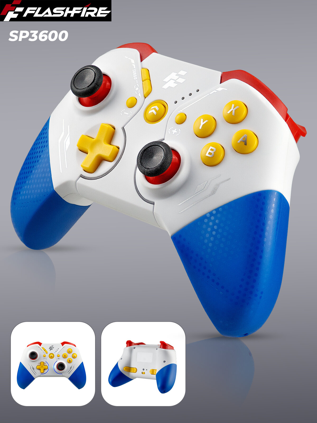 Геймпад FLASHFIRE SP3600, для Nintendo Switch и ПК, 2 вида подключения: Bluetooth (Nintendo Switch), проводное