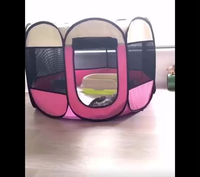 Вольер манеж для собак мелких пород , для средних животных , 74 d серый складной в квартиру (клетка) для собаки, котят, котов и кошек, щенков