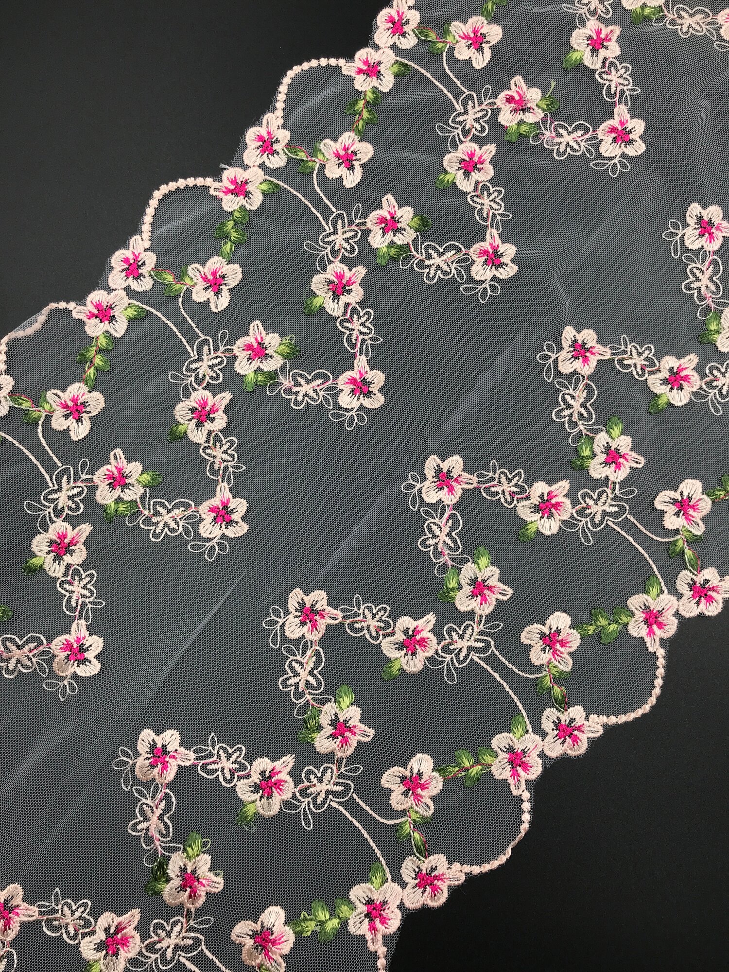 Кружево вышивка на сетке