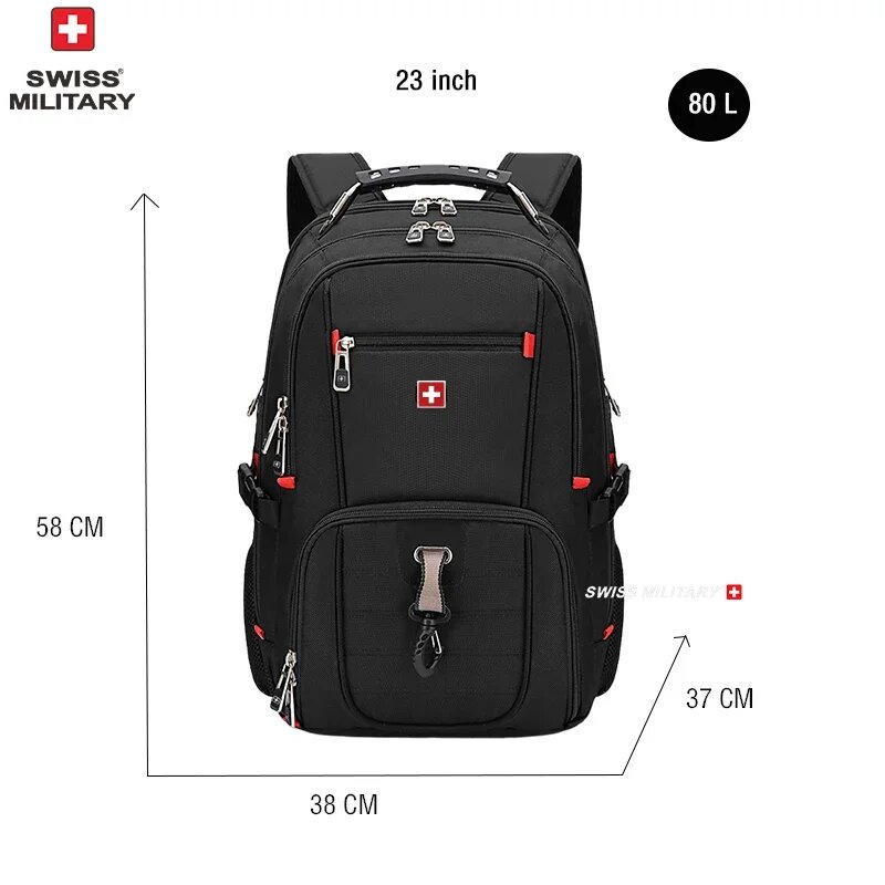 Водонепроницаемый мужской рюкзак для ноутбука 15,6/17 дюймов, 80L-23 inch backpack, Мужской