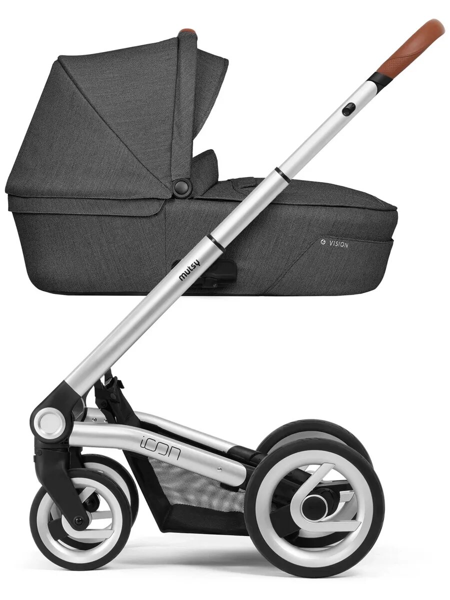Коляска 2в1 Mutsy Icon Vision Smokey Grey шасси Grip Red Frame Standart